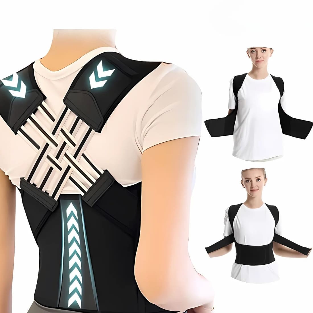 Gilet orthopédique correcteur de posture avec sangle abdominale ...